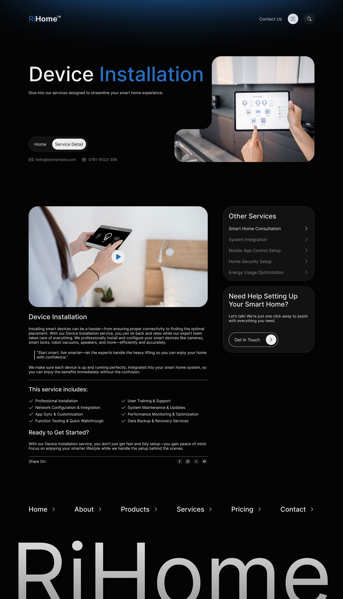 Rihome - Smart Home and IoT Figma Template by Rometheme | ThemeForest
